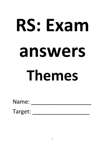 RS GCSE AQA Theme B, C, D and E exam questions and answers | Teaching ...