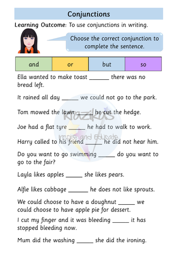 Conjunctions - Year 2 | Teaching Resources