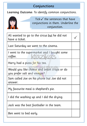 Conjunctions - Year 2 | Teaching Resources