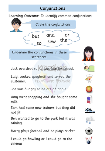 Conjunctions - Year 2 | Teaching Resources