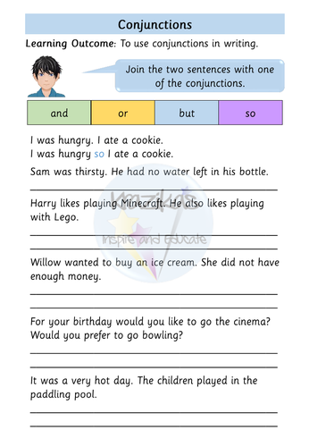 Conjunctions - Year 2 | Teaching Resources