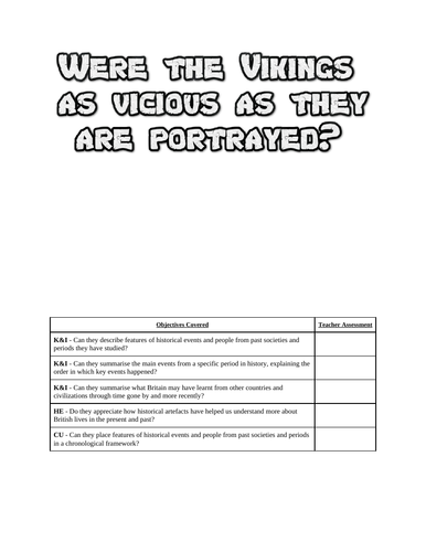 UKS2 Detailed Differentiated Vikings Planning | Teaching Resources