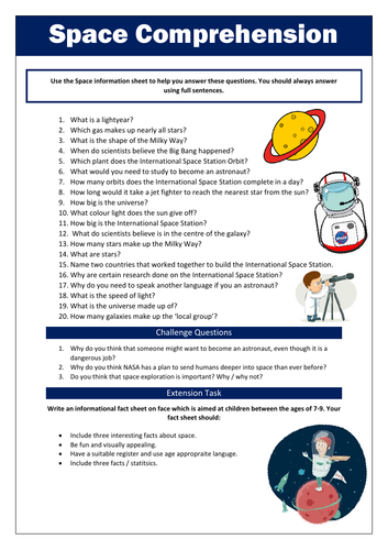 Space Comprehension | Teaching Resources