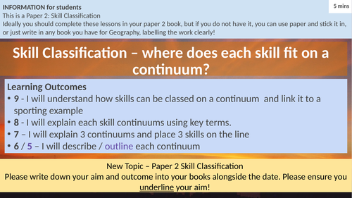 AQA GCSE PE ~ Skill Classification | Teaching Resources AQA GCSE PE ~ Skill Classification | Teaching Resources