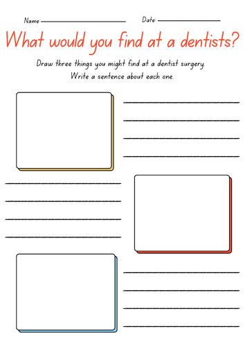 Dentist worksheet | Teaching Resources