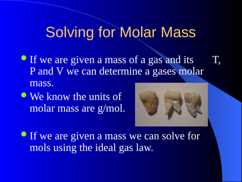 Solving for a gases density and molar mass Grade 11 Chemistry Power ...