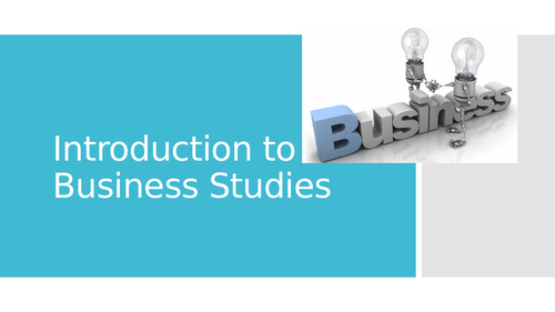 Introduction to Business Studies - Full Lesson | Teaching Resources