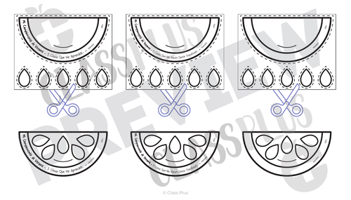 Campamento de Verano Manualidad de Sandía Actividad de Escritura para ...