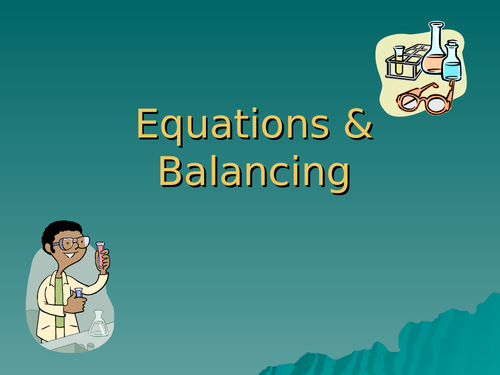 Balancing Chemical Equations and Types of Reactions Unit Power Points ...