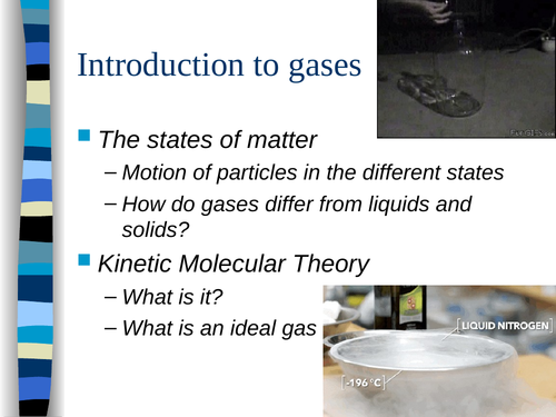 GAS THEORY and Kinetic Molecular Theory Grade 11 Chemistry Power Point ...