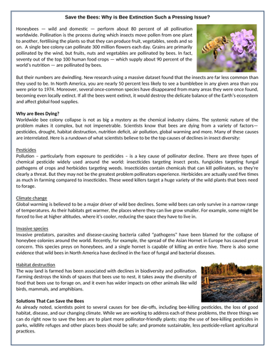 Save the Bees: Why is Bee Extinction Such a Pressing Issue? - Reading ...