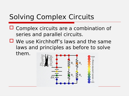 Solving Complex Circuits, Kirchhoff's Laws and Ohm's Law Grade 11 ...