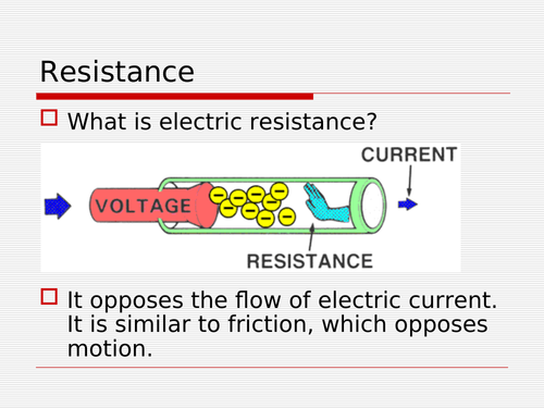RESISTANCE POWER POINT OHM'S LAW Grade 11 Physics Power Point WITH ...