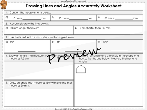 Drawing Lines and Angles Accurately - Year 5 | Teaching Resources