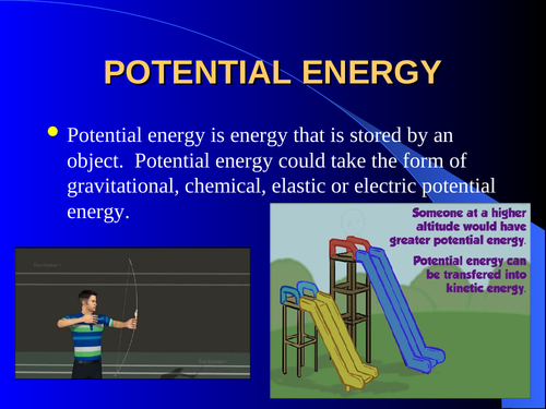 GRAVITATIONAL POTENTIAL ENERGY POWER POINT Grade 11 Physics Power Point ...
