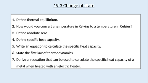 A level Physics (19.3) Change of state (Thermal physics) | Teaching ...