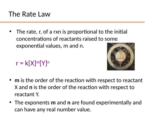 RATE LAW POWER POINT REACTION ORDER Grade 12 Chemistry Power Point WITH ...