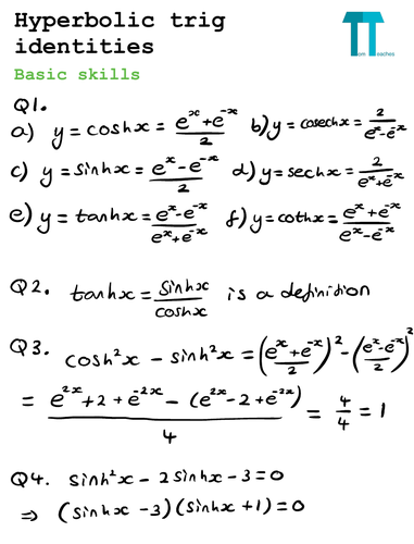 Hyperbolic functions Further Maths A-Level | Teaching Resources Hyperbolic functions Further Maths A-Level | Teaching Resources