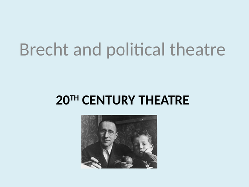 Brecht Lessons 1-7 | Teaching Resources