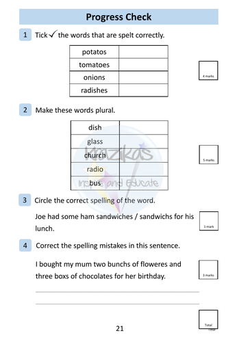 Functional Skills English - Entry Level 2 - Writing - Plurals ...