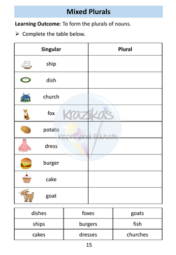 Functional Skills English - Entry Level 2 - Writing - Plurals ...