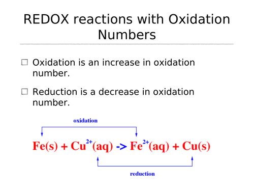 Redox Reactions Unit Power Points, Worksheets and Evaluations for Grade ...