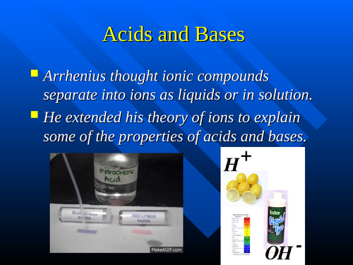 Acid Base Theory, Arrhenius, Bronsted-Lowry, Grade 12 Chemistry Power ...