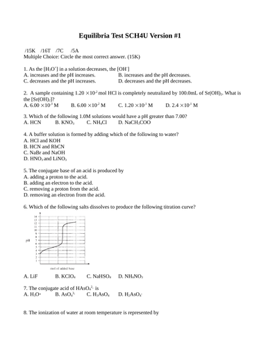 FULL YEAR TEST PACKAGE grade 12 chemistry unit tests (27 ASSESSMENTS ...