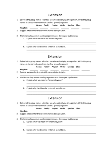 AQA GCSE Biology (9-1) B15.9-10 Classification - FULL LESSON | Teaching ...