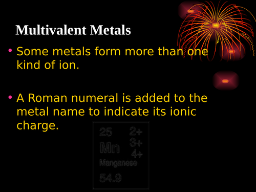 NAMING COMPOUNDS Multivalent Metals, Polyatomics, Acids and Bases Grade ...