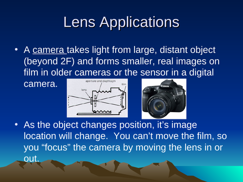 Lens Applications, Sight and Vision Grade 10 Science Power Point (18 ...