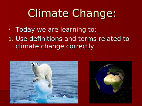 CLIMATE CHANGE Climate Zones, Weather vs. Climate Grade 10 Science ...