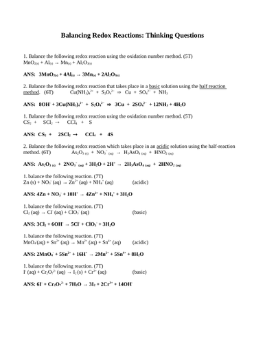 (137PGS) ELECTROCHEMISTRY UNIT Short Answer and Multiple Choice Grade ...