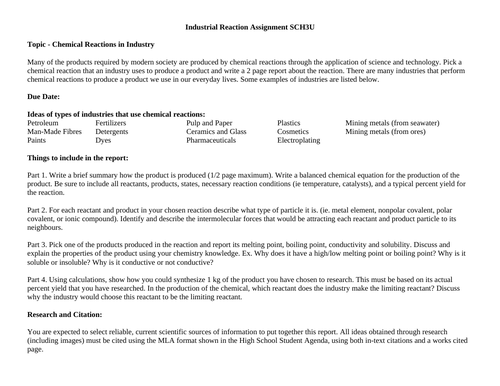 Balancing Chemical Equations and Types of Reactions Unit Power Points ...