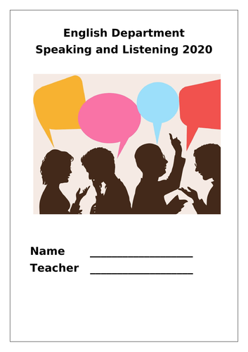 English Language Speaking and Listening Booklet [AQA] | Teaching Resources
