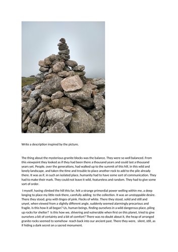 GCSE Whole description from picture - putting yourself into the ...