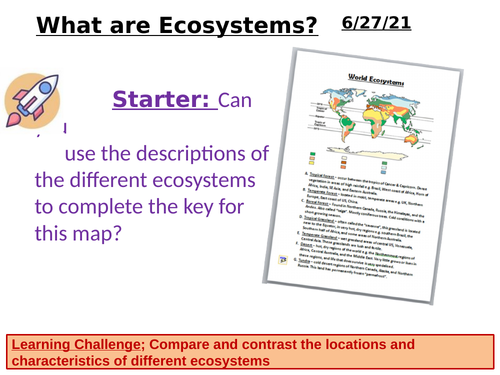 AQA Living World; PART 1 Global Biomes, Local Small-Scale Ecosystem ...
