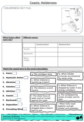AQA Case Study; Holderness Coast. PHYSICAL LANDSCAPES; COASTS ...