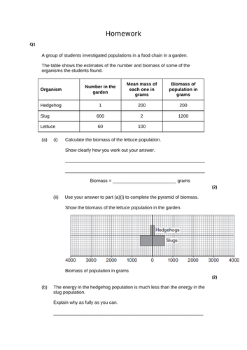 AQA GCSE Biology (9-1) B18.9 Biomass transfers - FULL LESSON | Teaching ...
