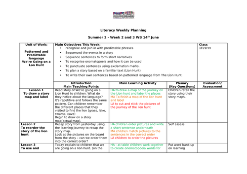 We're Going on a Lion Hunt Planning and resources | Teaching Resources