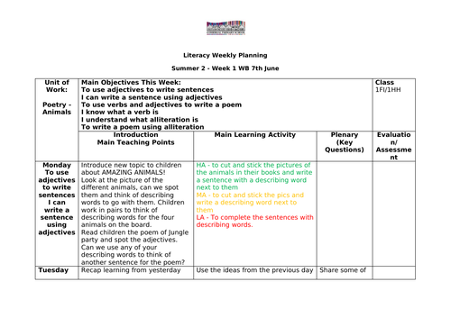 Animal Poetry | Teaching Resources