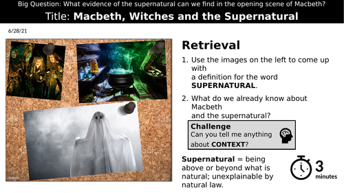Introduction to The Supernatural in Macbeth | Teaching Resources