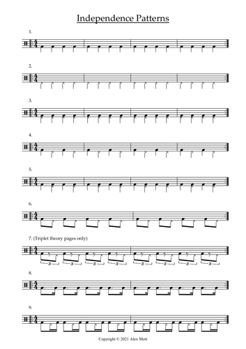 DRUMS - Music Theory Study Pack (PAS Edition) | Teaching Resources