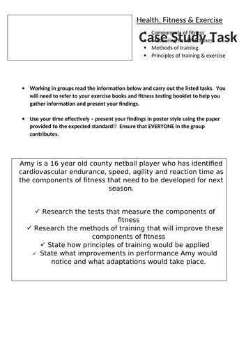 GCSE PE Health, Fitness and Well-Being | Teaching Resources