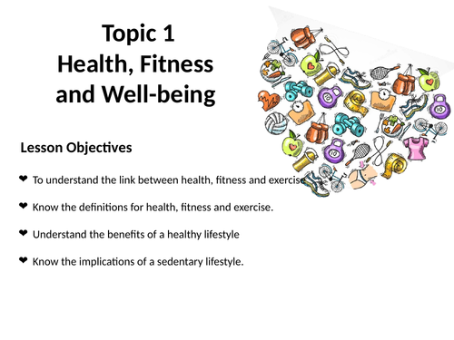 GCSE PE Health, Fitness and Well-Being | Teaching Resources