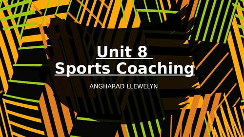 BTEC Unit 8 - Sports Coaching | Teaching Resources