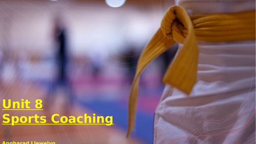 BTEC Unit 8 - Sports Coaching | Teaching Resources