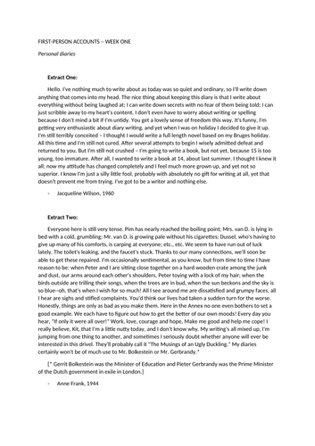 Nonfiction comprehension - First Person Accounts (3 lessons) | Teaching ...