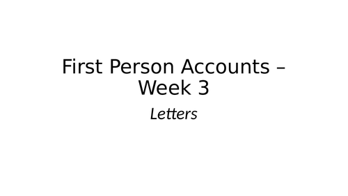 Nonfiction comprehension - First Person Accounts (3 lessons) | Teaching ...