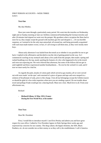 Nonfiction comprehension - First Person Accounts (3 lessons) | Teaching ...